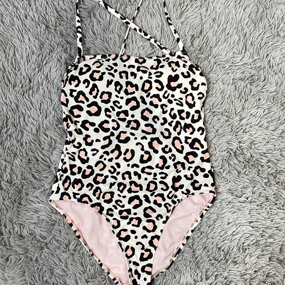 Swim | Gibson Latimer Pink Leopard One Piece Swimsuit Medium | Poshmark